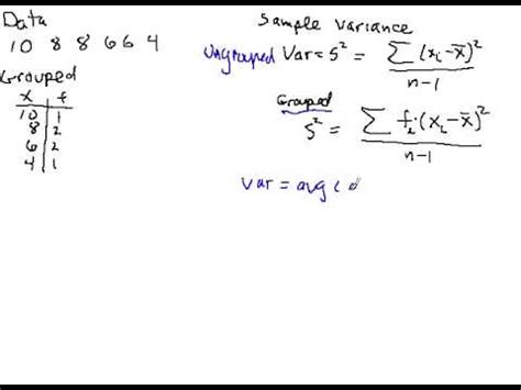 Sample Variance Formula