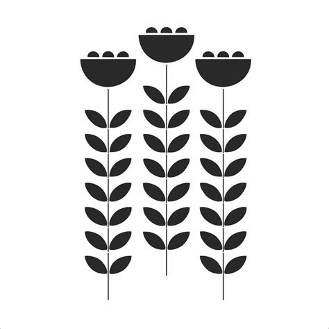 Трафарет цветы на стену 31 фото