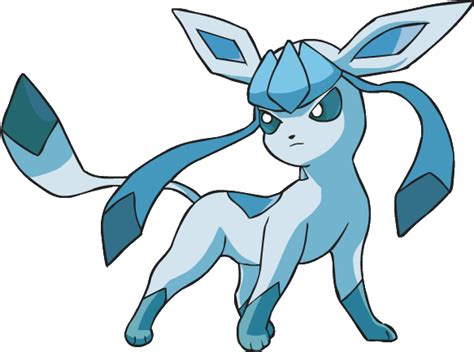 Glaceon Pokemon Elegant Cute Frosty Ice Crystal Png