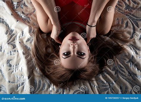 Beautiful Gorgeous Lady In Lingerie Indoor In Interior Pas Stock Image