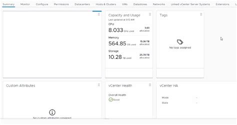 In Vcenter Server 8 0u1 Or Above The Vcenter Details Pane Is Blank On The Summary Tab