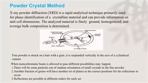 X Ray Crystallography And Diffraction Pptx