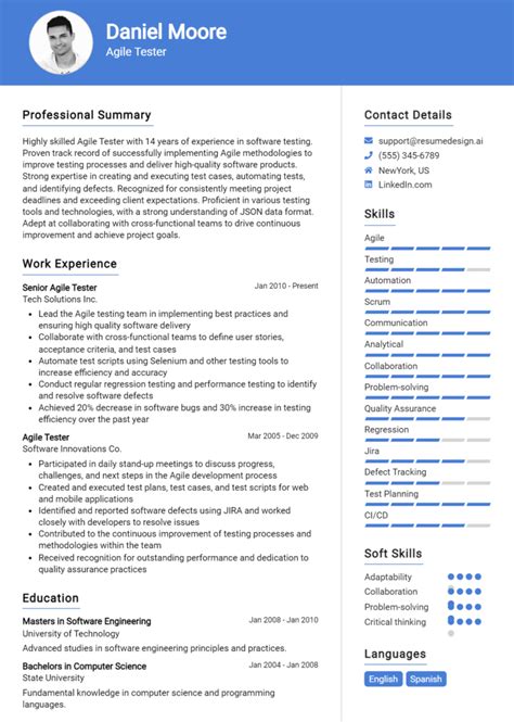 24 Software Tester Resume Examples And Templates For 2026 Resumedesignai