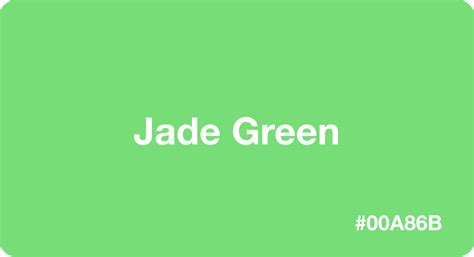 Jade Green 00a86b Color Codes And Palettes