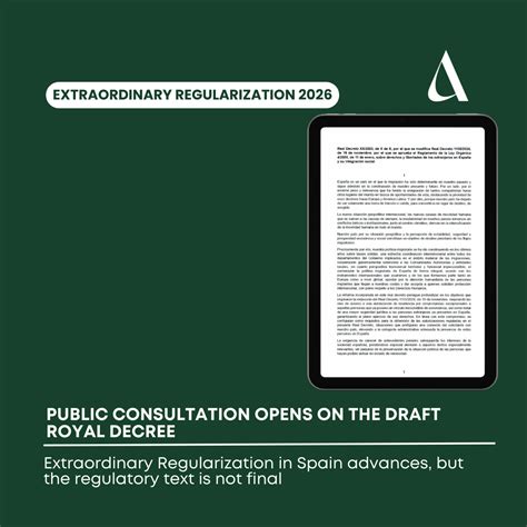 The Government Opens Public Consultation On The Draft Royal Decree For