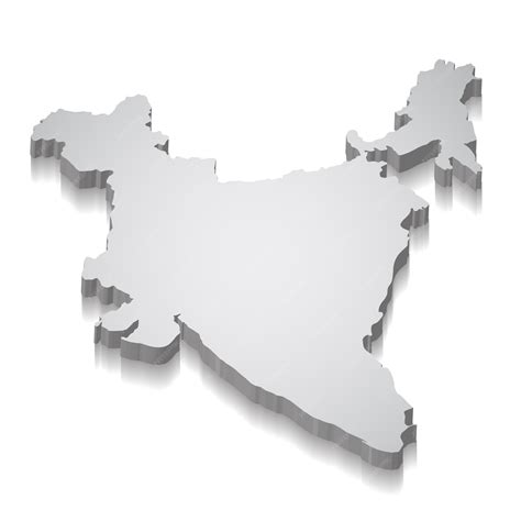Premium Vector | 3d map of India in isometric view on white background