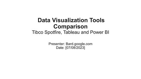 Visualization Tools Comparison Made By Bardpptx