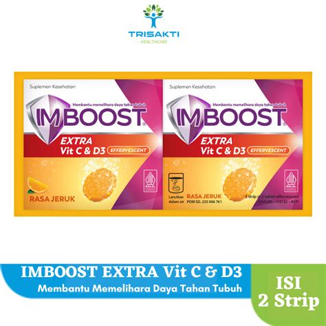 Jual Imboost Effervescent With Extra Vit C And D3 2 Tablet Suplemen