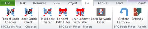 microsoft project schedule health checking and fixing using bpc logic