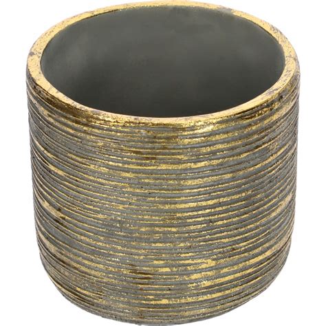 Комплект от 2 декоративни саксии Котарбау 14 см Керамика Злато Emag Bg