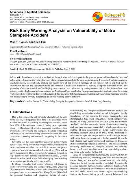 Pdf Risk Early Warning Analysis On Vulnerability Of Metro Dokumen Tips