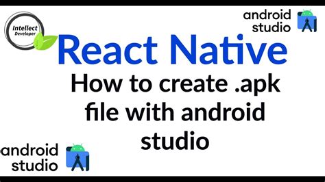How To Create Apk File With Android Studio In React Native Android Sutdio Gulsher Khan