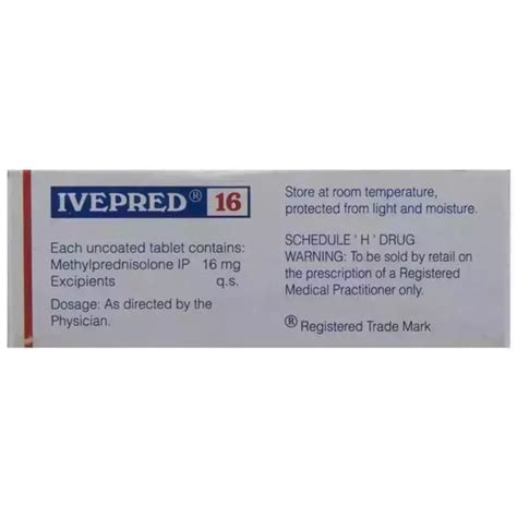 Ivepred 16 Tablet Uses Price Dosage Side Effects Substitute Buy