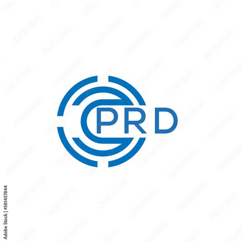 Prd Letter Logo Design Prd Creative Initial Letter Logo Concept Prd Letter Design Stock Vector