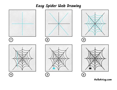 Easy Spider Web Drawings