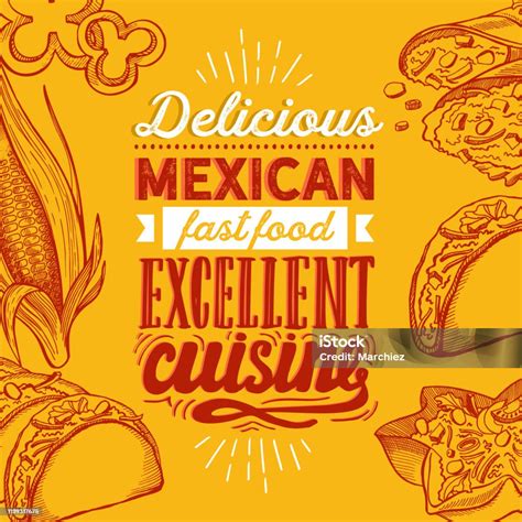멕시칸 푸드 일러스트레이션레스토랑을 위한 부리 토 타코 퀘 딜 라 복고풍에 대한 스톡 벡터 아트 및 기타 이미지 복고풍 타코 0명 Istock