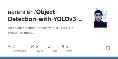 Github Aerarslan Object Detection With Yolov3 416 An Object Detection Project With Yolov3 416