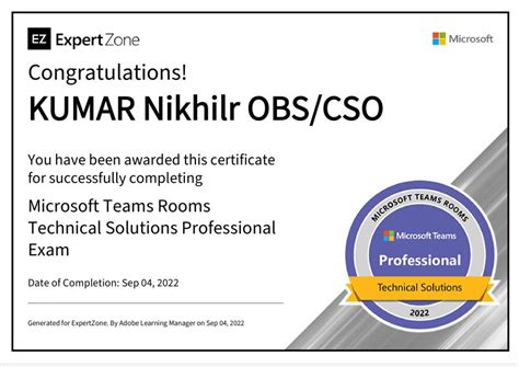 Nikhil Kumar On Linkedin Im Happy To Share That Ive Passed The Microsoft Teams Rooms…