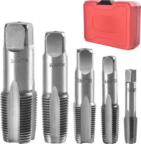 5 Pieces Npt Pipe Tap Set 3 4 1 2 3 8 1 4 1 8 Npt