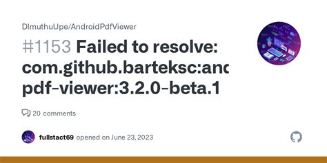 failed to resolve com github barteksc android pdf viewer 3 2 0 beta 1