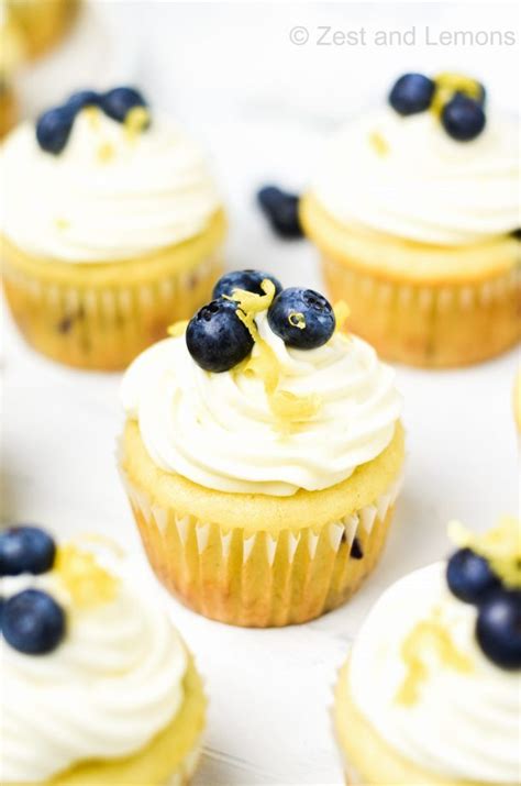 Gluten Free Lemon Blueberry Cupcakes Zest And Lemons