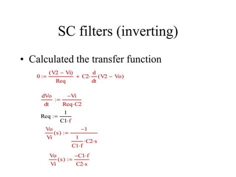 Switched Capacitor Filter Pptx Consumer Electronics Technology And Computing