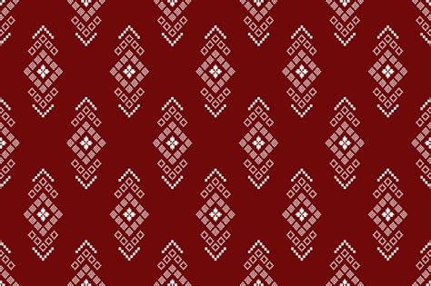 빨강 전통 민족 패턴 페이즐리 꽃 이카트 배경 추상 아즈텍 아프리카 인도네시아 인도 원활한 0명에 대한 스톡 벡터 아트 및 기타 이미지 0명 기하 도형 꽃 식물