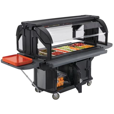 Cambro Vbru6110 Black Ultra Series 6 Foot Versa Food Bar With Standard
