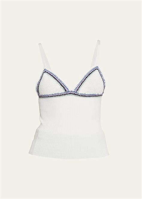 Chloe Pointelle Knit Cami Bergdorf Goodman