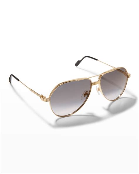 Cartier Gradient Metal Aviator Sunglasses Neiman Marcus