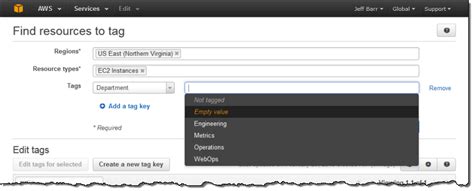 improved tag searching negative and no value for aws management