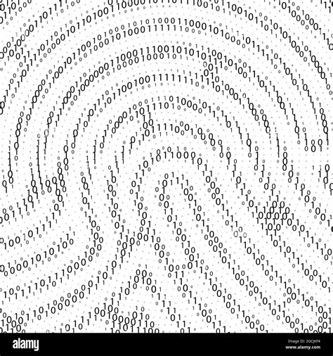Binary Code By Fingerprint Shape Cyber Security Technology Digital Verification Information