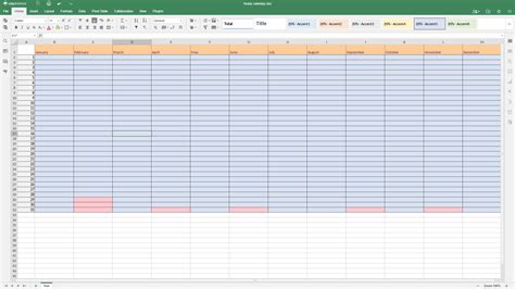 How To Make A Yearly Calendar In Excel
