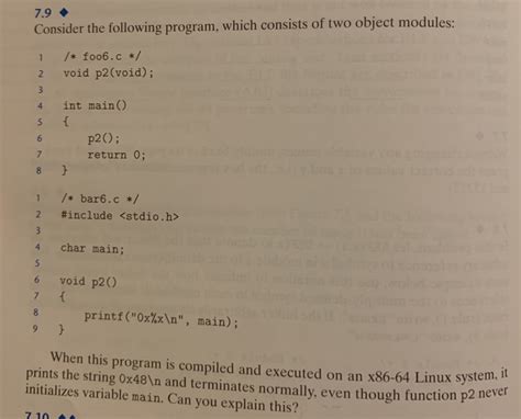 Solved Consider The Following Program Which Consists Of Chegg