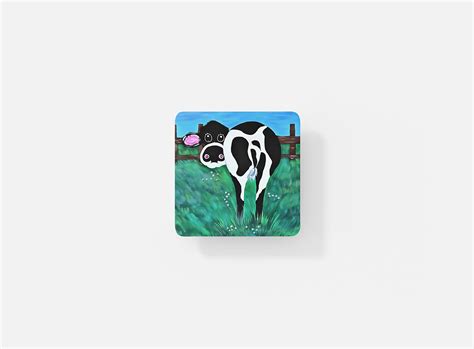 Daisy Coaster Quirky Cows