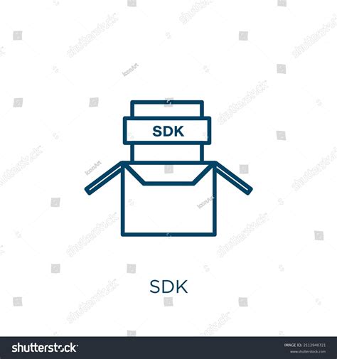 Sdk Icon Thin Linear Sdk Outline Stock Vector Royalty Free Shutterstock