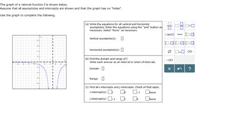 Solved Assume That All Asymptotes And Intercepts Are Shown Chegg