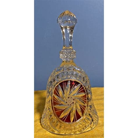 Mikasa Accents Mikasa Crystal Bell Ruby Cranberry Red Pinwheel On