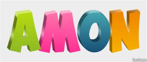 Amon Text Effect And Logo Design Name