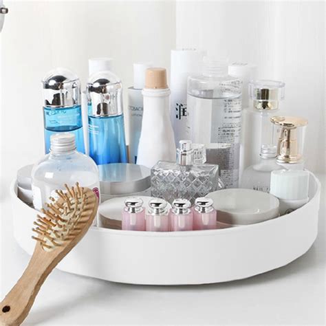 다야 회전 화장품 정리함 트레이 립스틱 향수 보관함 원형 다용도 정리대