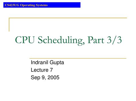 Ppt Cpu Scheduling Part 33 Powerpoint Presentation Free Download