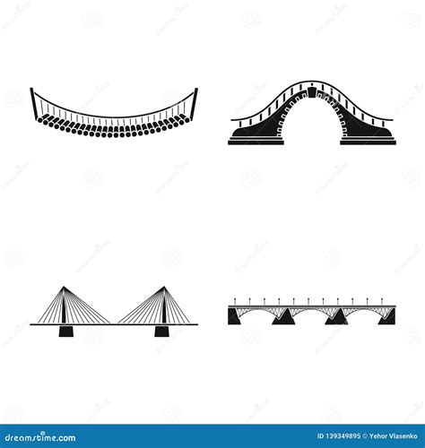 Vector Design Of Construct And Side Icon Set Of Construct And Bridge