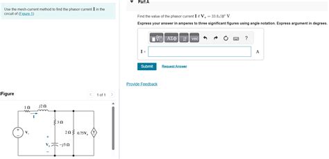 solved use the mesh current method to find the phasor