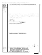 Solving Kinematic Equations Practice Quiz With Solutions Course Hero