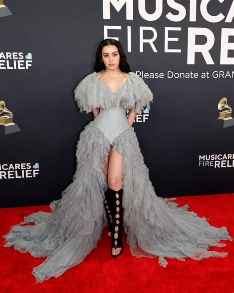 Charli Xcx Wears A Corset Gown With A Thigh High Slit At The 2025 Grammys