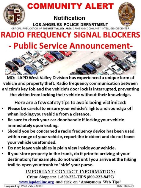 Radio Frequency Signal Blockers Granada Hills North Neighborhood Council