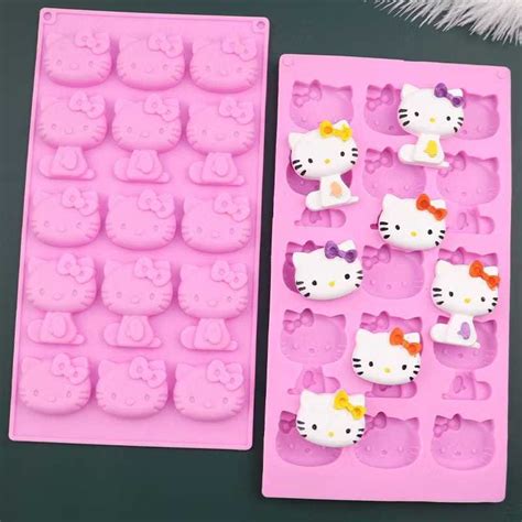 Jual Cetakan Coklat Cetakan Pudding Hello Kitty Pink Shopee Indonesia