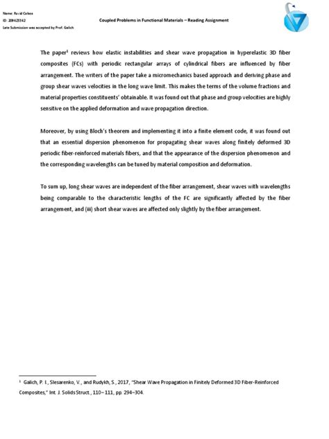 Reading Assignment Pdf