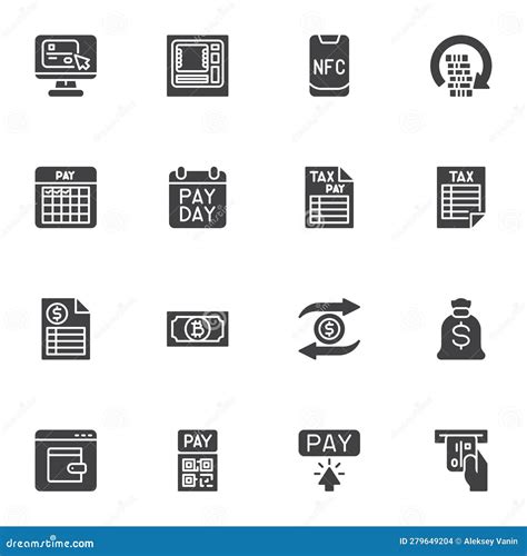 Payment Method Vector Icons Set Stock Vector Illustration Of Cryptocurrency Icon 279649204