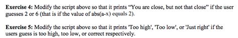 Exercise 4 Modify The Script Above So That It Prints